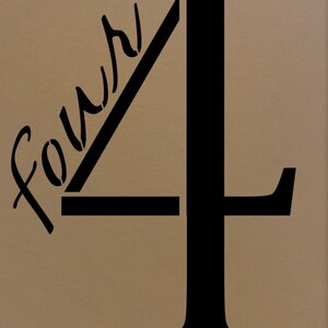 Four Stencil/ Reusable Stencil/7mil Mylar/ Number | Etsy