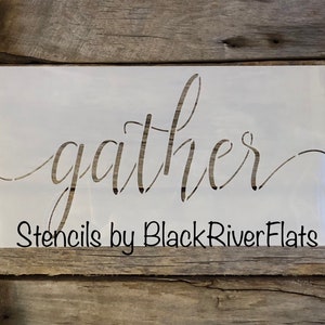 Gather Stencil/reusable Stencil/7mil Mylar/farmhouse Decor - Etsy