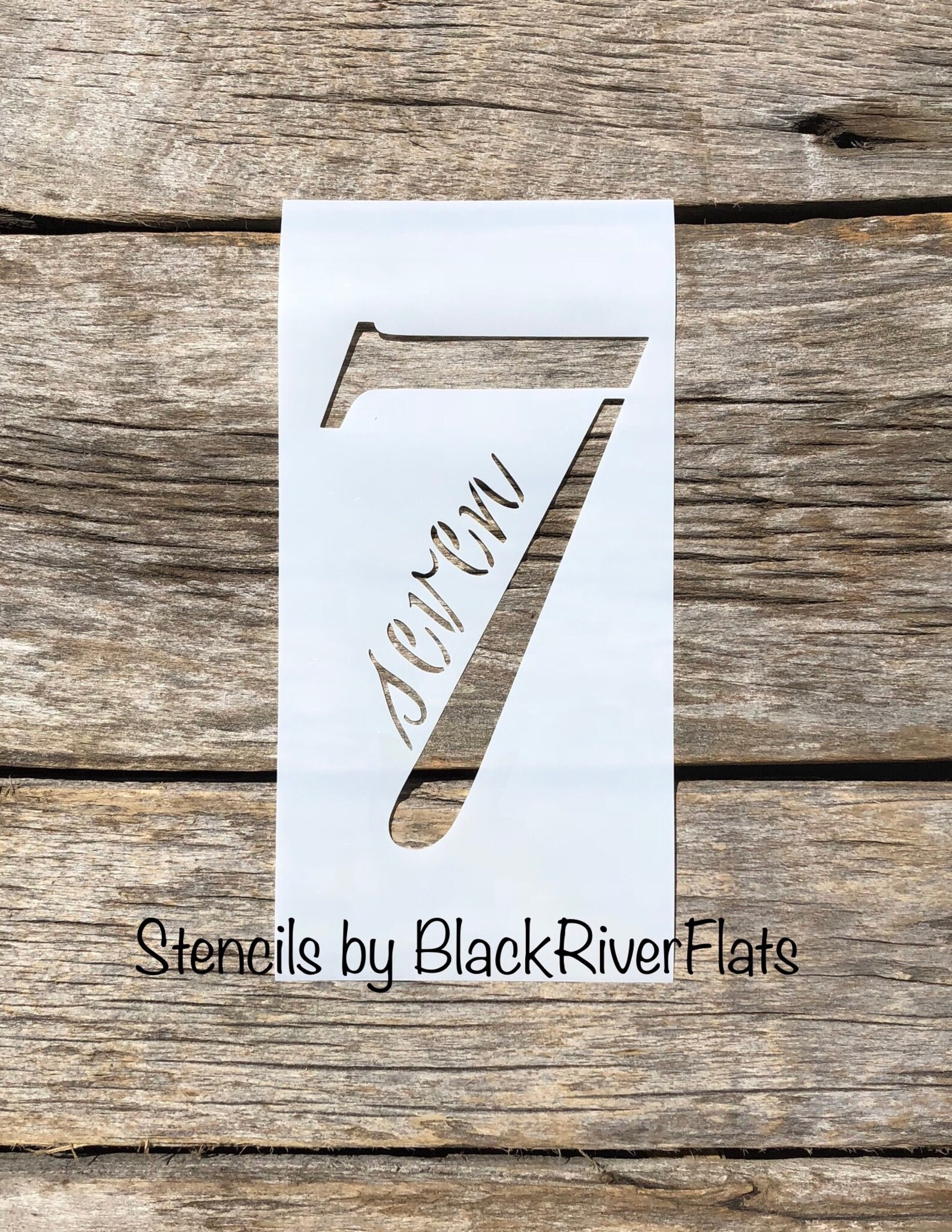 Seven Stencil/ Reusable Stencil/7mil Mylar/ Number Stencil/family Size ...