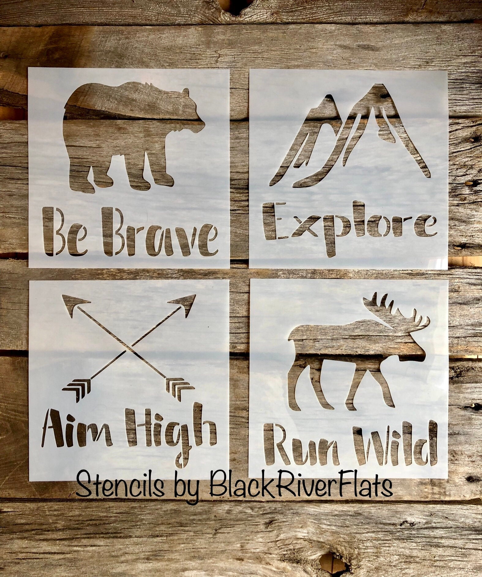 Run Wild Stencil/ Be Brave Stencil/ Reusable Stencil/7mil - Etsy