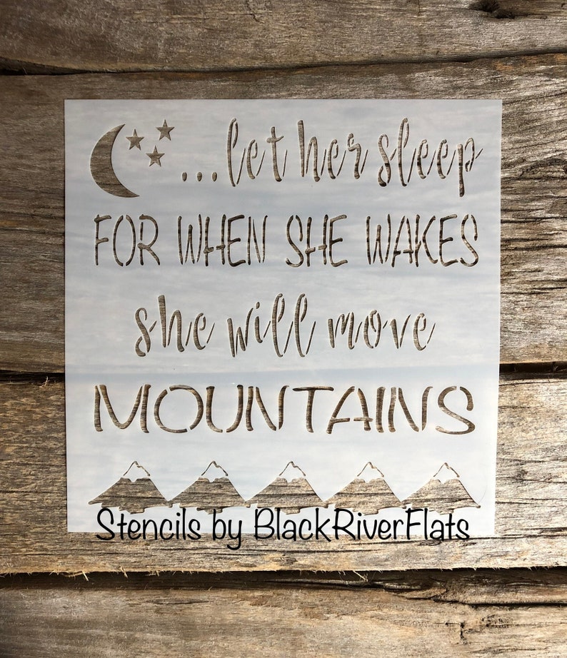 Move Mountains Stencil/reusable Stencil/7mil - Etsy