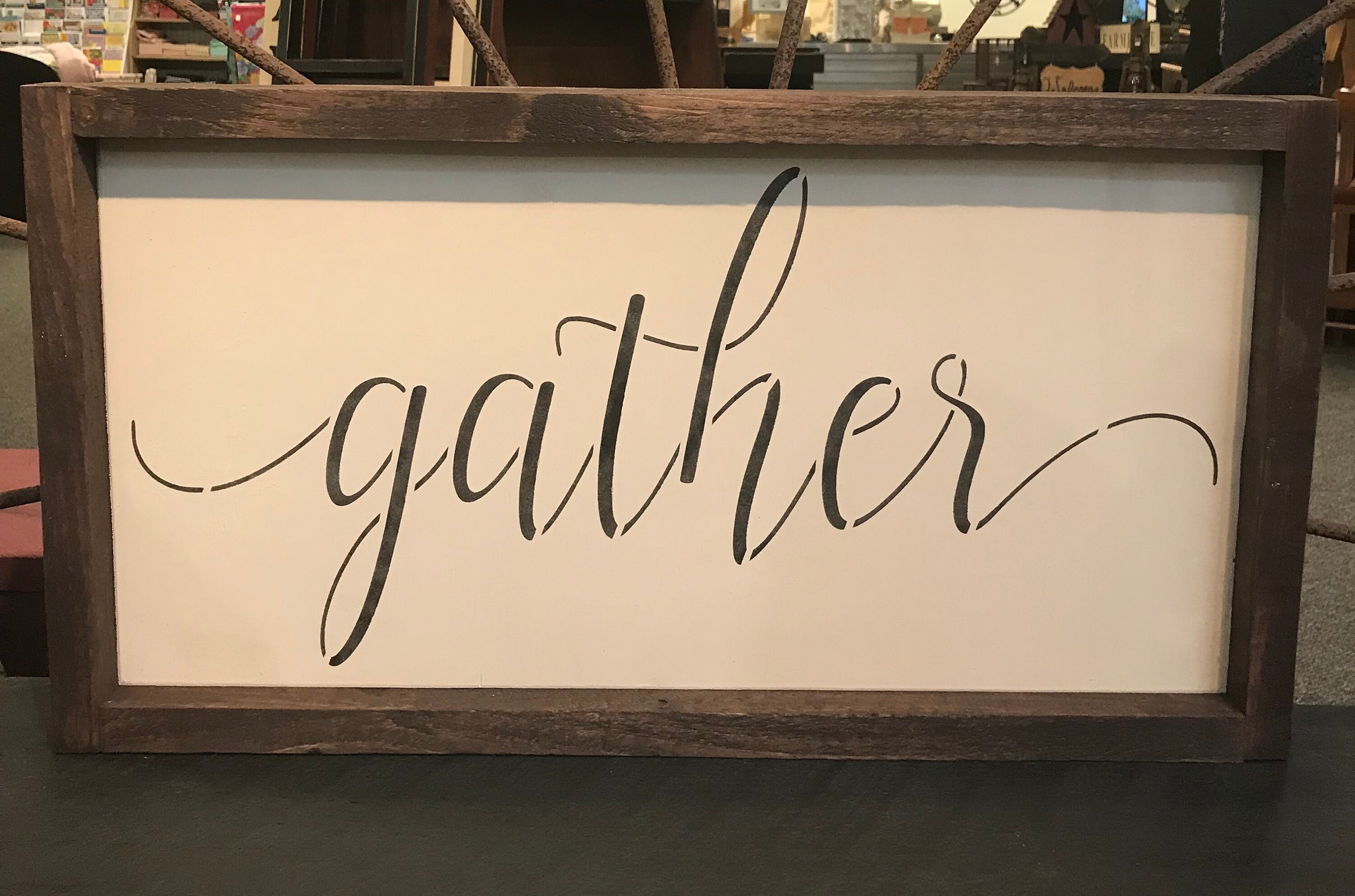 Gather Stencil/reusable Stencil/7mil Mylar/farmhouse Decor - Etsy