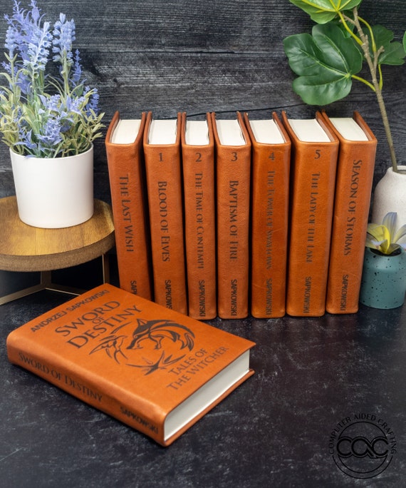 The Witcher Complete 8 Book Leather Bound Collection - Etsy