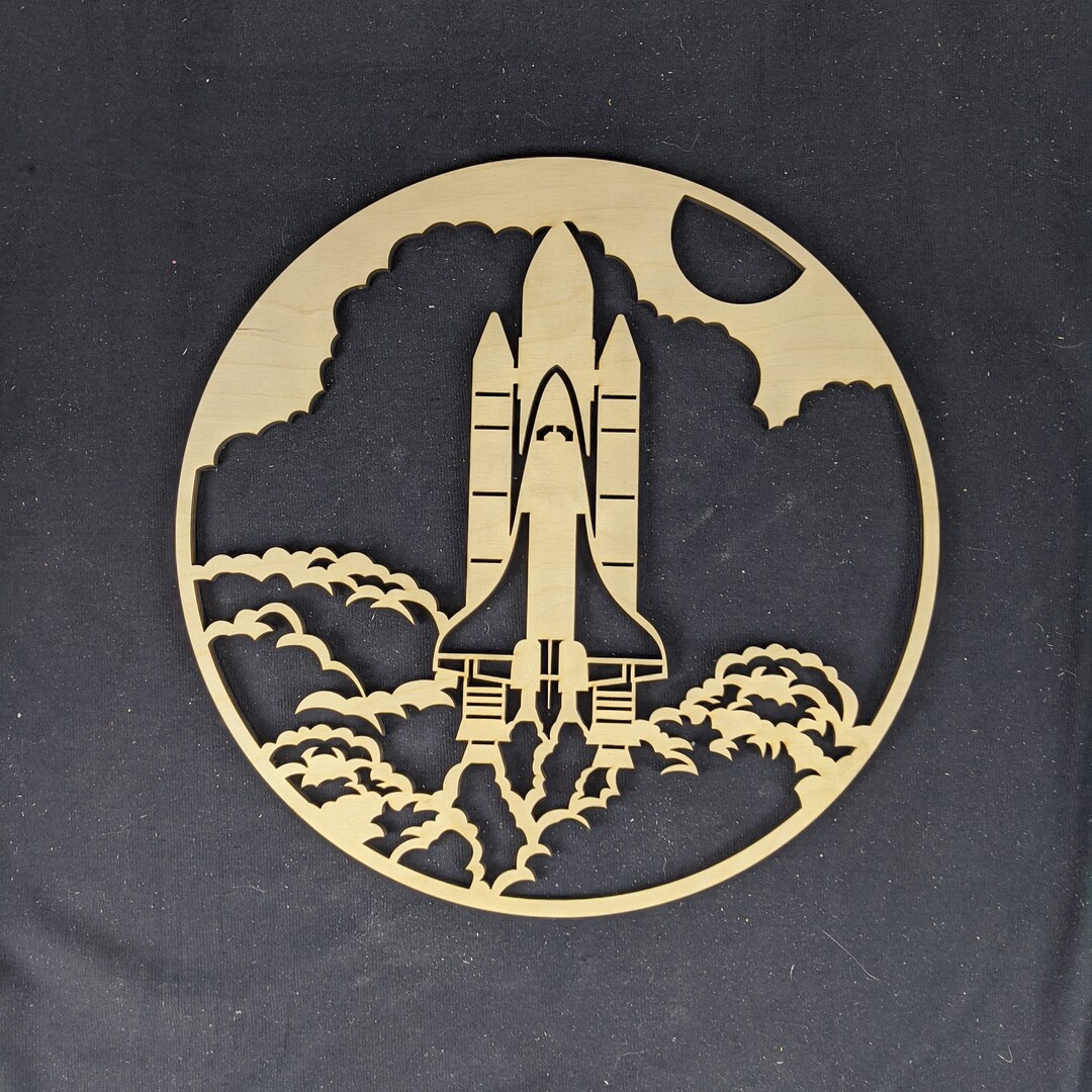 Space Shuttle Laser Cut Wall Art Rocket Laser Cut Wall - Etsy