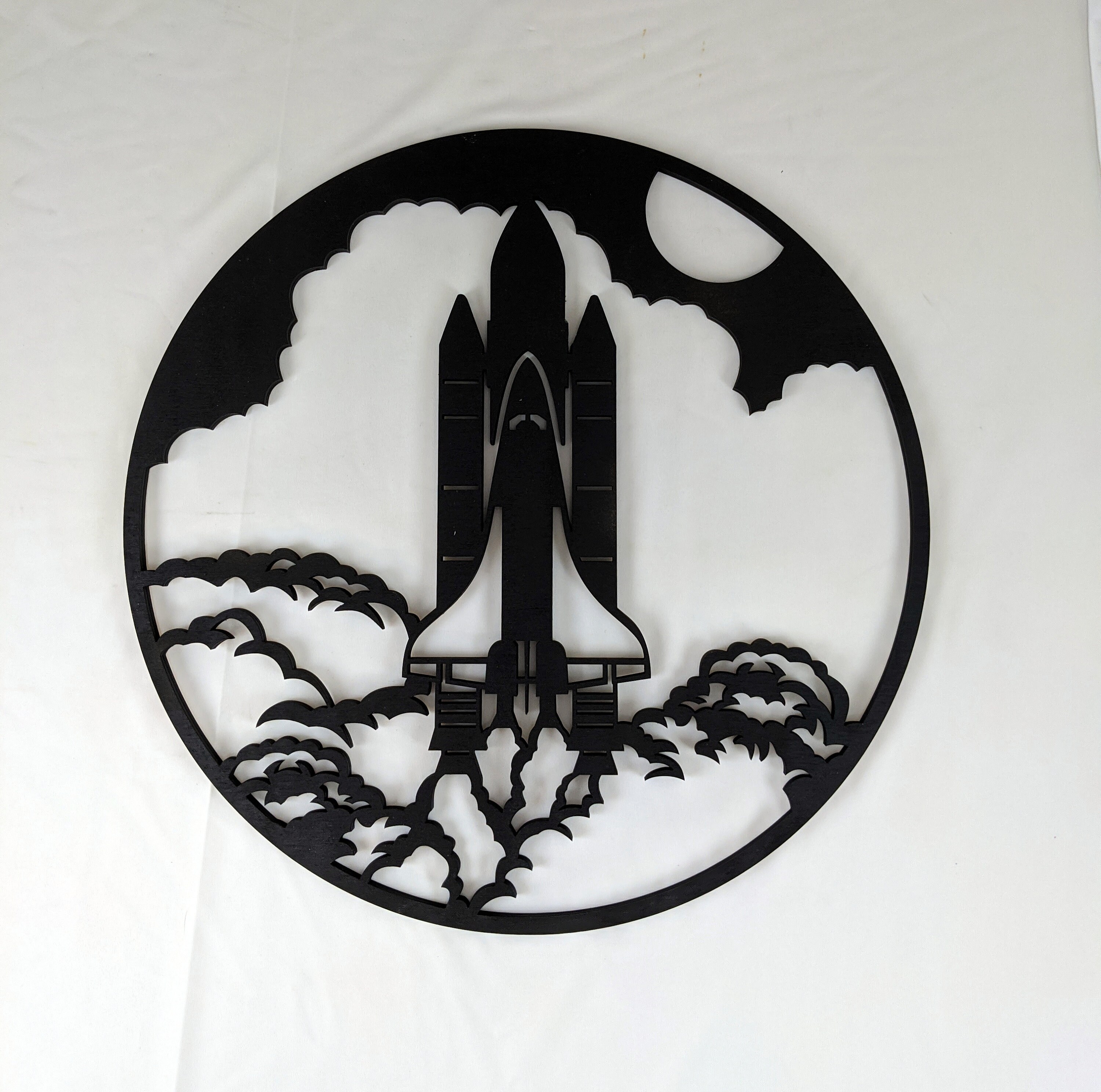 Space Shuttle Laser Cut Wall Art Rocket Laser Cut Wall - Etsy