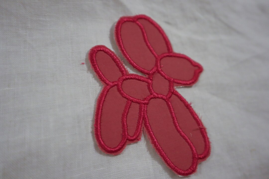 Pink Balloon Dog Iron on Patch - Etsy
