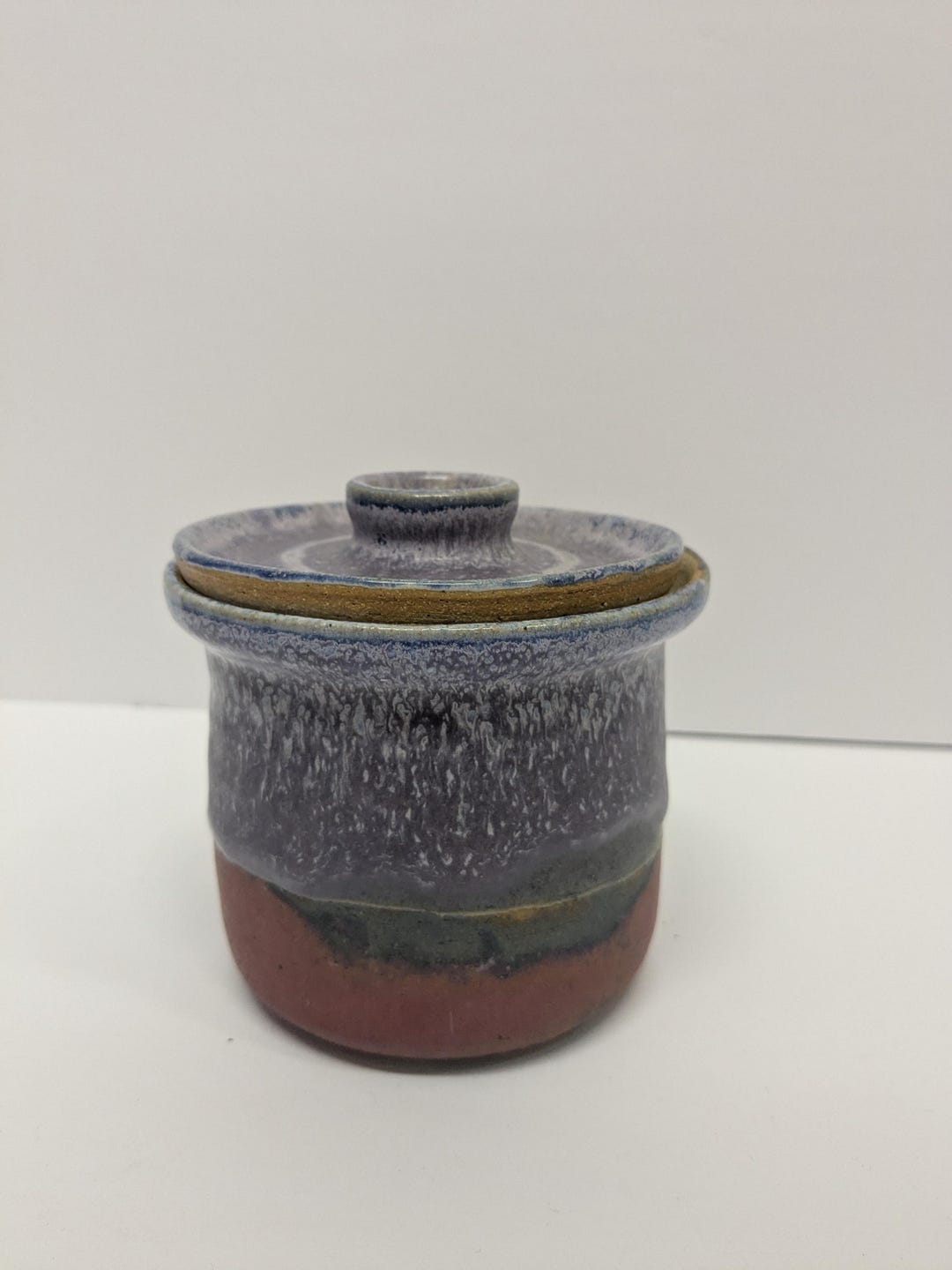 Vintage Ceramic Purple Butter Dish - Etsy