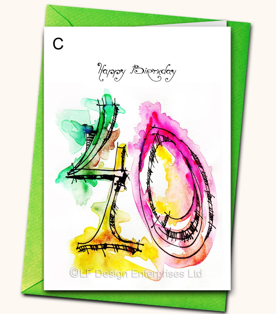 40th EXTRA LARGE Birthday Greeting Card, A4,(8''x 11''), Personalised ...