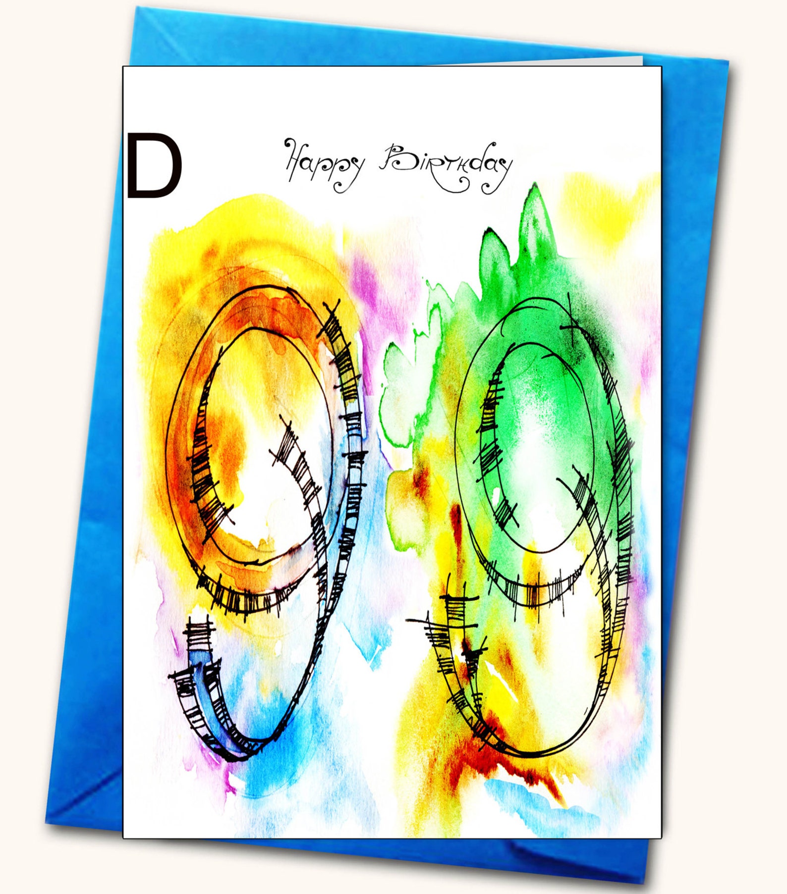 99th EXTRA LARGE Birthday Greeting Card, A4,(8''x 11''), Personalised ...