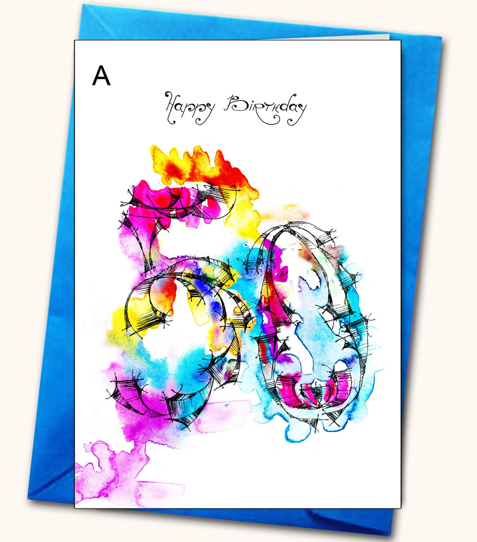 50th EXTRA LARGE Birthday Greeting Card, A4,(8''x 11''), Personalised ...