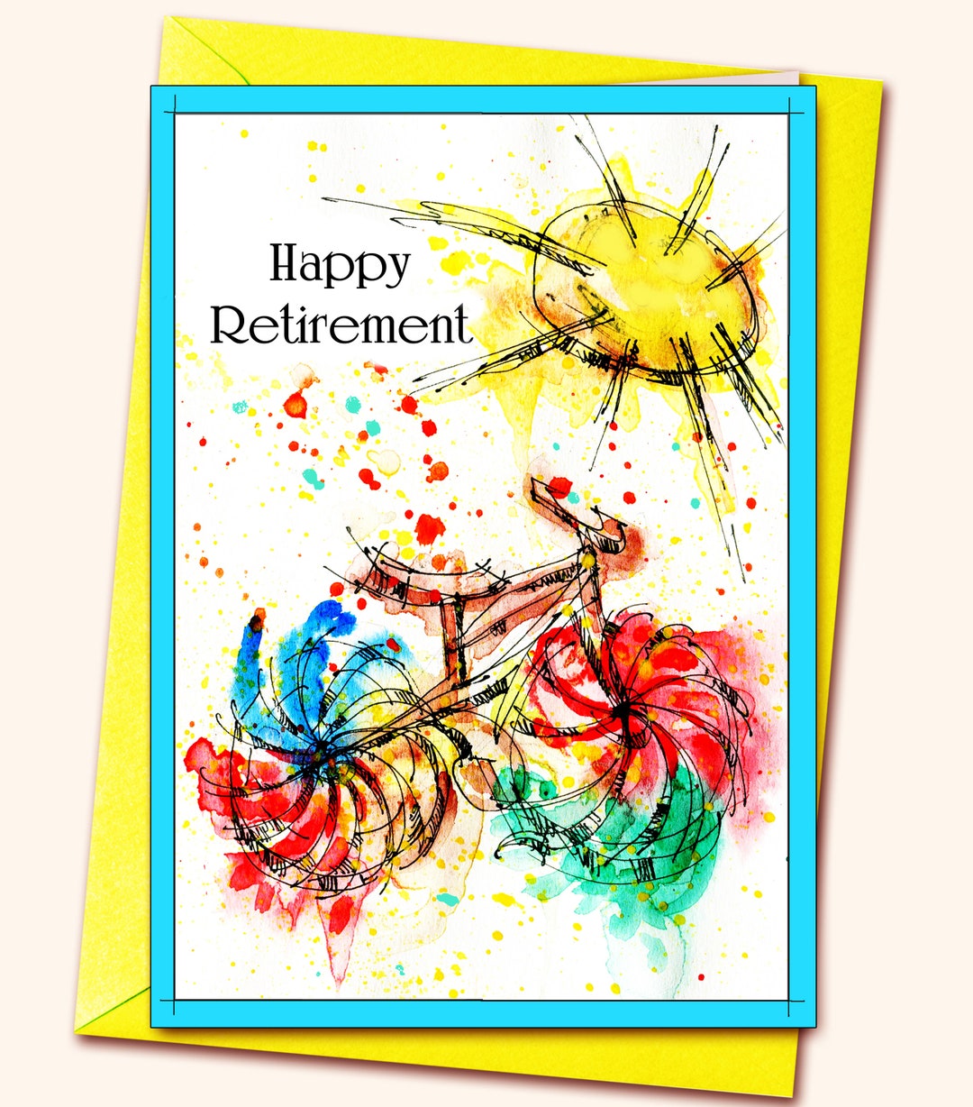 EXTRA LARGE CARD, Happy Retirement, Happy Birthday, Handmade Card ...