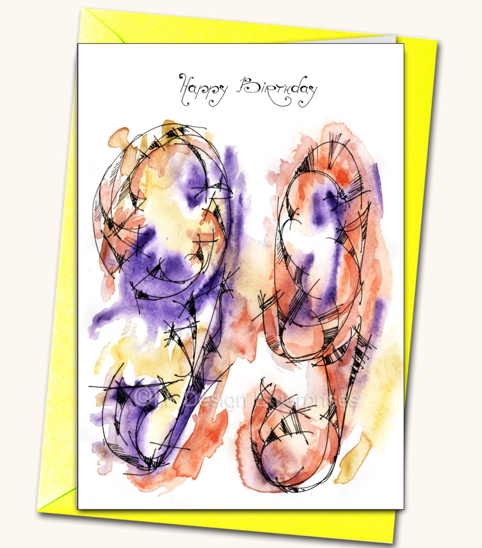 99th Birthday Greeting Card, Personalised Cards, Watercolour, Handmade ...