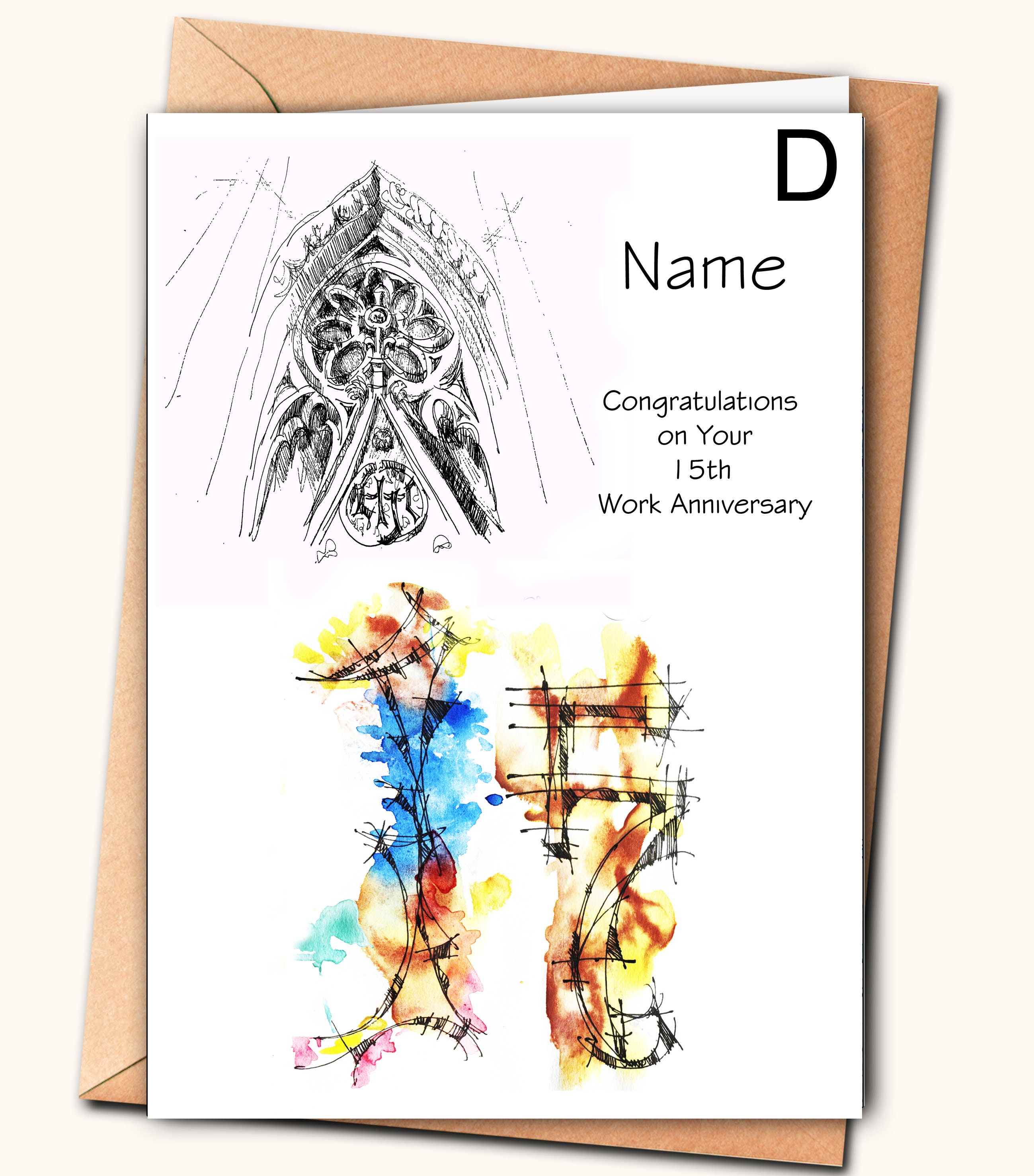 Your 1st, 5th, 10th, 20th, Any Year Job Anniversary Card, Personalised ...