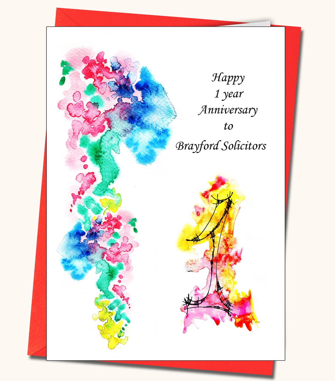 Job, Work Anniversary, EXTRA LARGE Greeting Card, A4,(8''x 11 ...