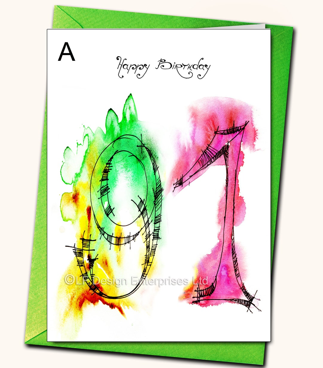 91st Birthday Card, Personalised Card, Any Name on the Cards, Age ...