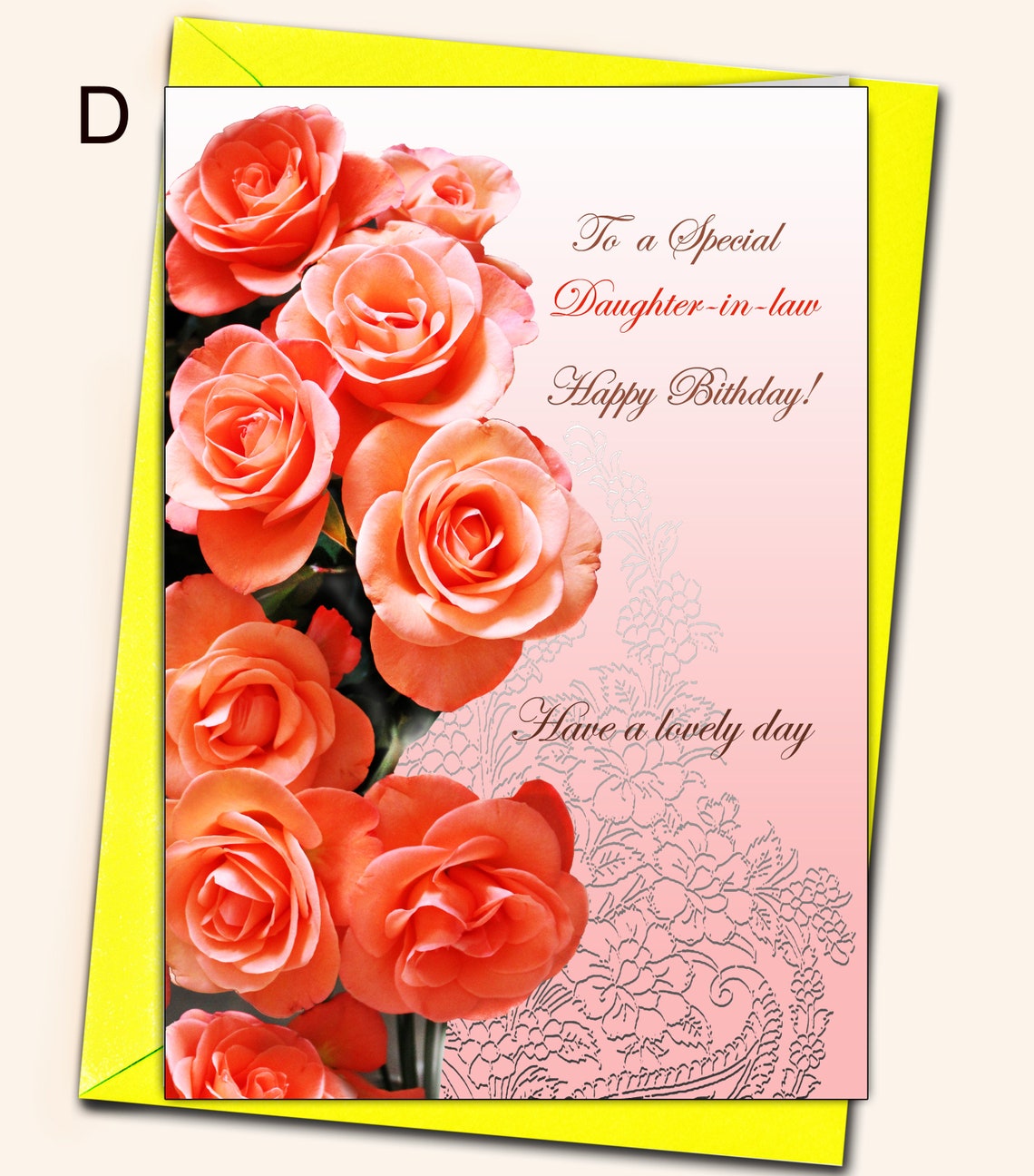 Happy Birthday, Daughter-in-law, Greeting Card, Personalised Cards ...