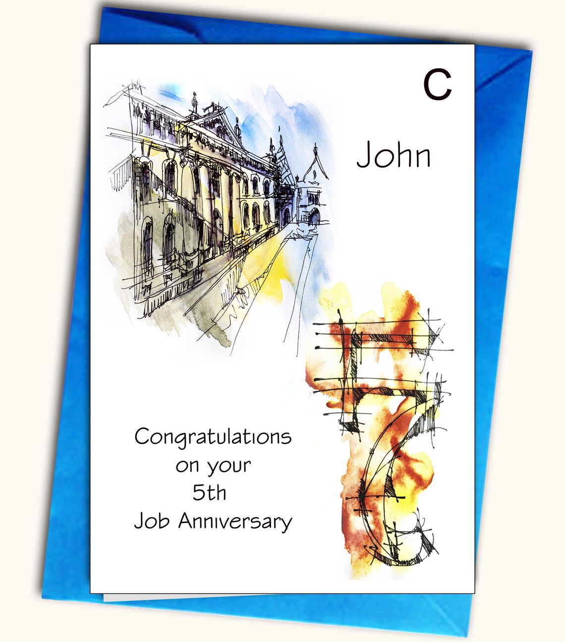 EXTRA LARGE Anniversary Card, Job, Work, Wedding, Personalised, Oxford ...