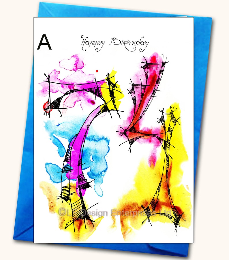 74th Birthday Greeting Card, Personalised Cards, Age Specific Birthday ...