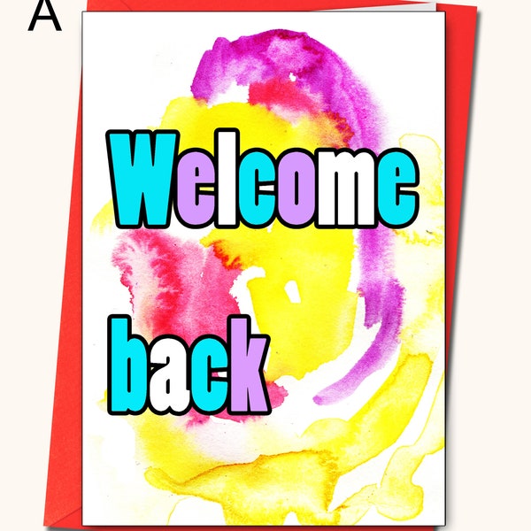 Large Welcome Back Card - Etsy