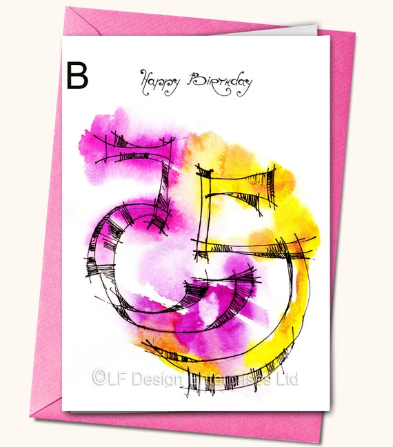 55th Birthday Greeting Card Personalised Cards Any Name on - Etsy