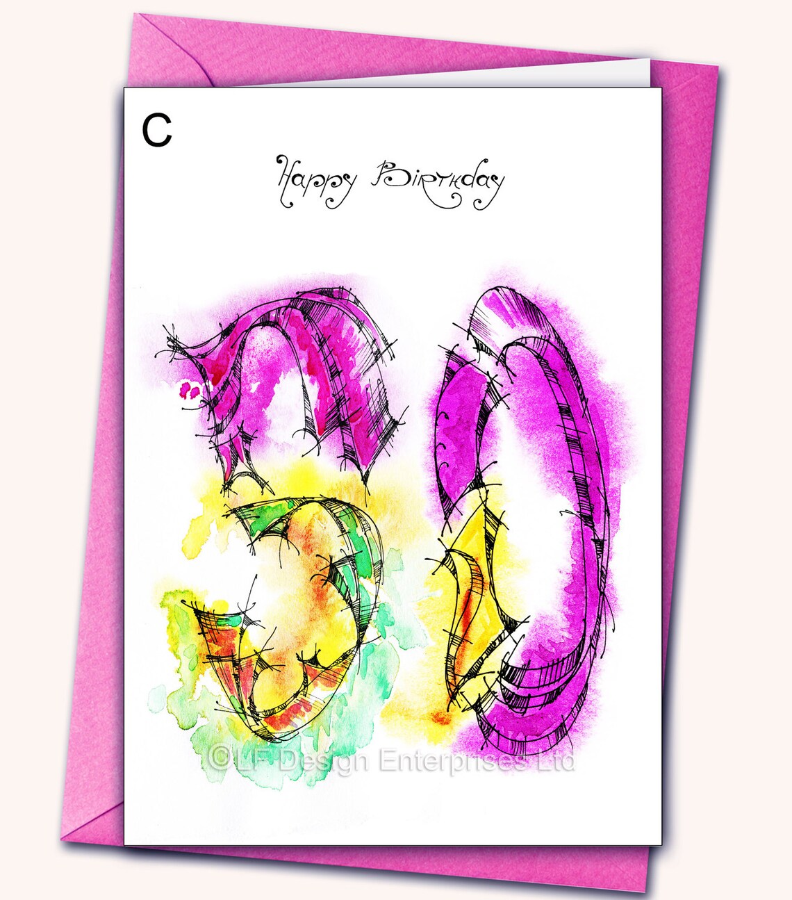 50th EXTRA LARGE Birthday Greeting Card, A4,(8''x 11''), Personalised ...
