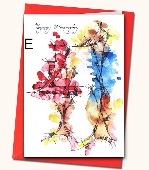 41st Birthday Greeting Card Personalised Cards Any Name on - Etsy
