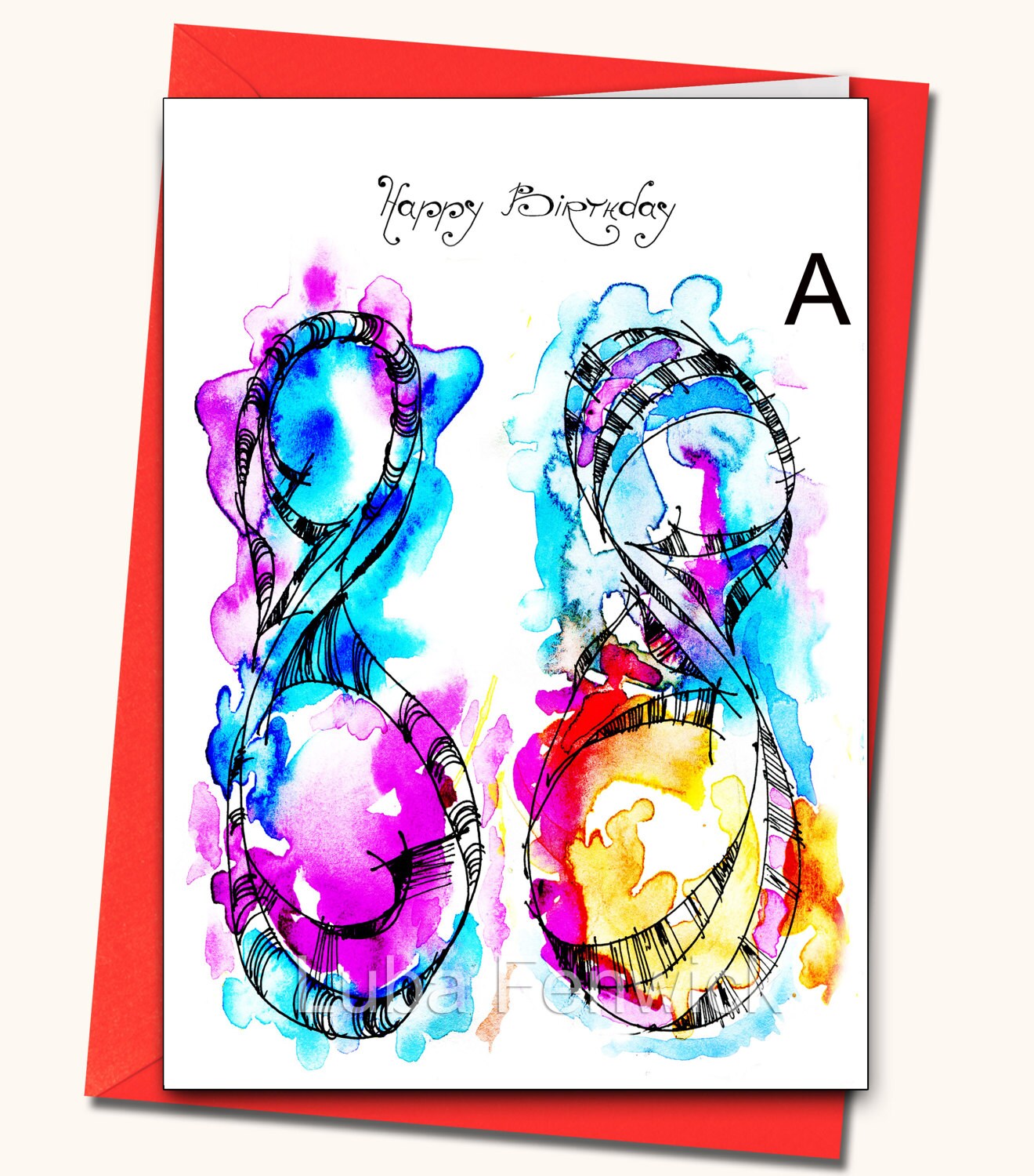 88th EXTRA LARGE Birthday Greeting Card A48''x - Etsy