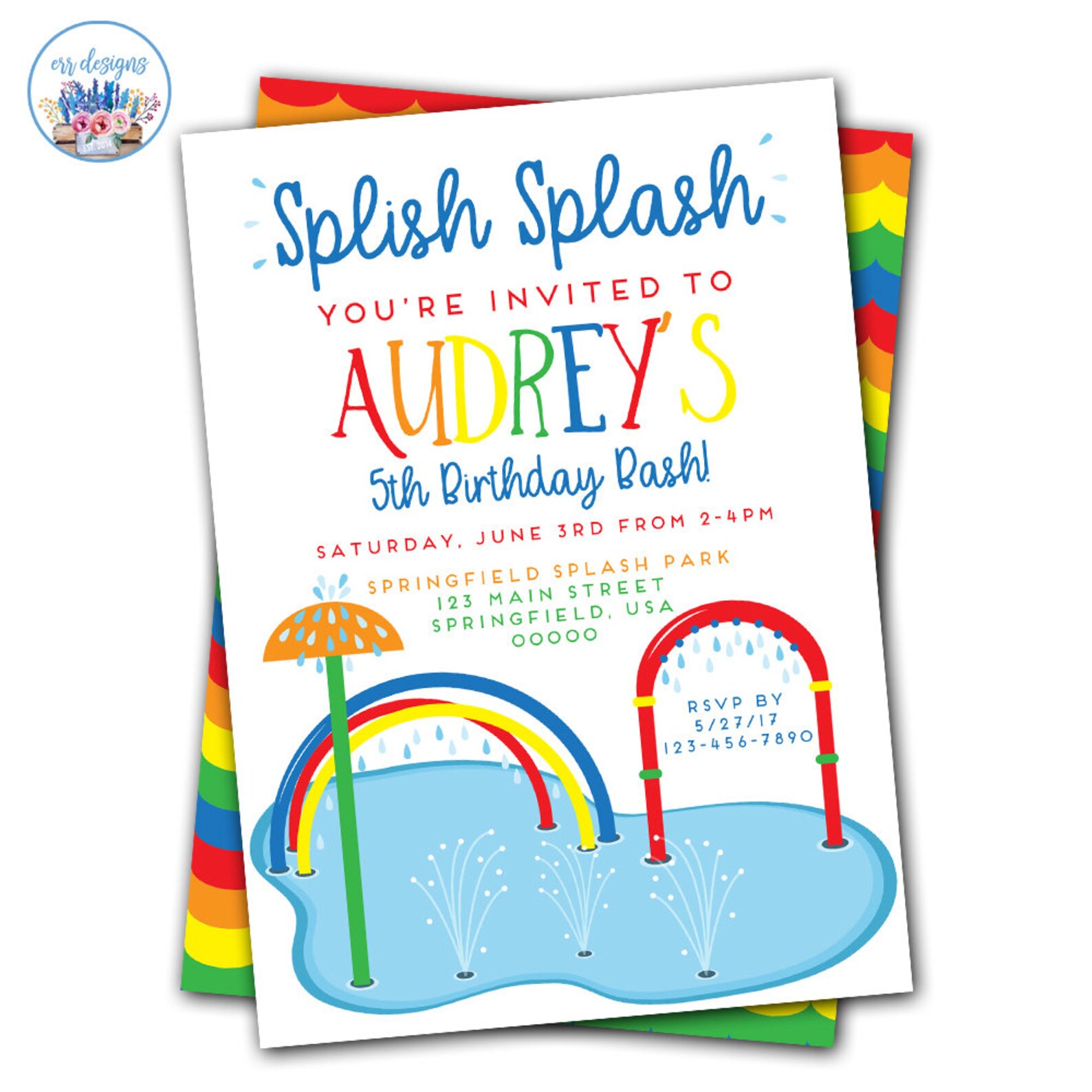 Splish Splash Invitation Splish Splash Birthday Invitation | Etsy