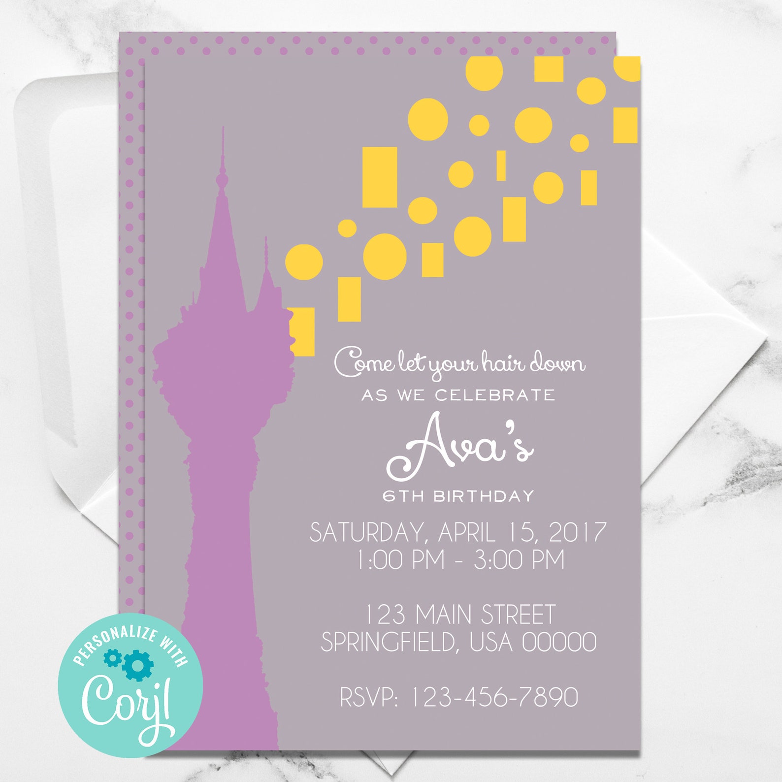 Tangled Invitation Editable Tangled Invitation Tangled - Etsy