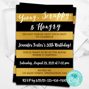 Hamilton Invitation, Hamilton the Musical, Editable Hamilton Invitation ...