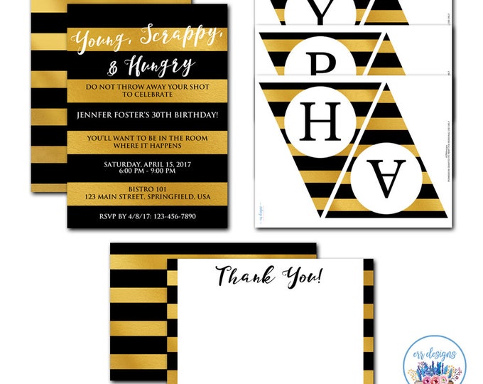 Hamilton Party Package, Hamilton Invitation, Hamilton the Musical ...