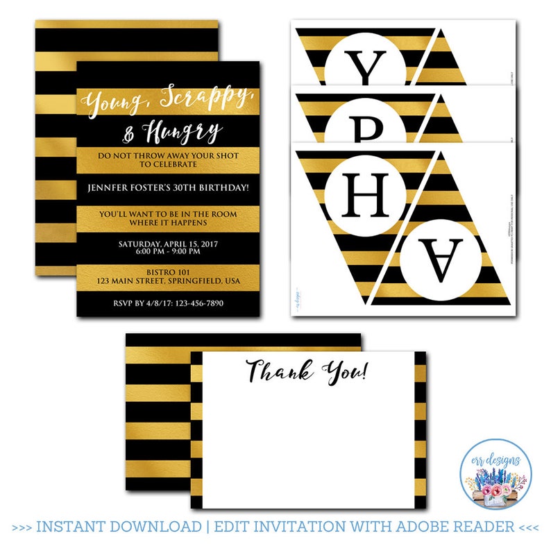 Hamilton Party Package Hamilton Invitation Hamilton the - Etsy Israel