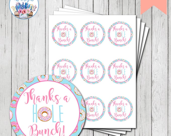 Donut Party Favor Tag, Donut Birthday Party, Doughnut Favor Tag - Etsy