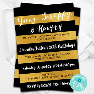 Hamilton Invitation, Hamilton the Musical, Editable Hamilton Invitation ...