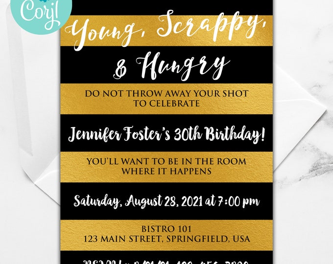 Hamilton Invitation, Hamilton the Musical, Editable Hamilton Invitation ...