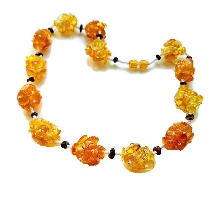 Natural Baltic Amber necklace adult Bead necklace for Women | Etsy