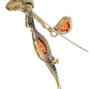 Lady brooch in hat with handbag brooch Elegant Women brooch | Etsy