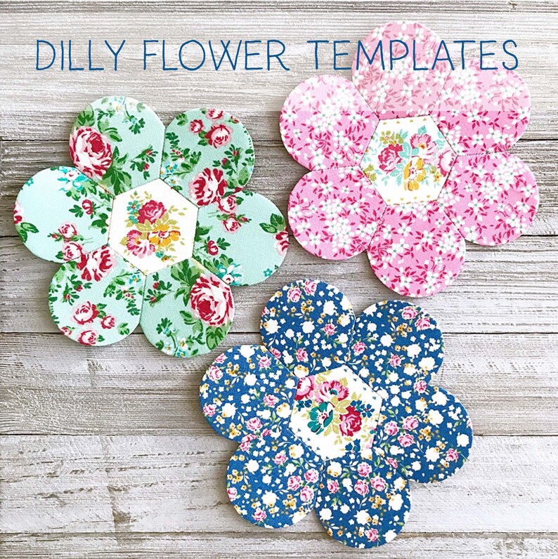 EPP Flower 3/4 Dilly Flowers English Paper Piecing - Etsy