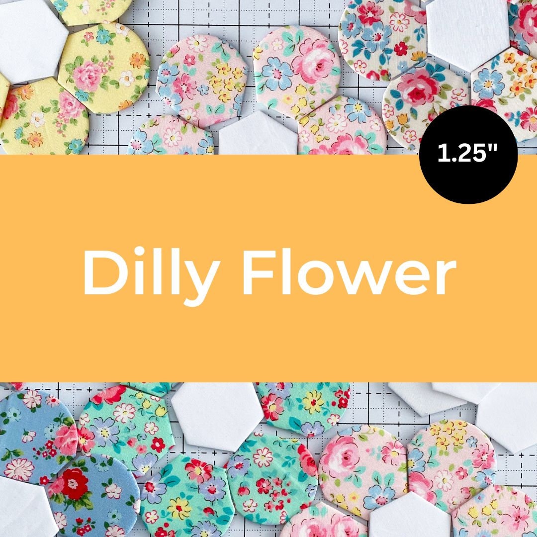 1.25" Dilly Flowers - English Paper Piecing - EPP - Paper Templates - Etsy