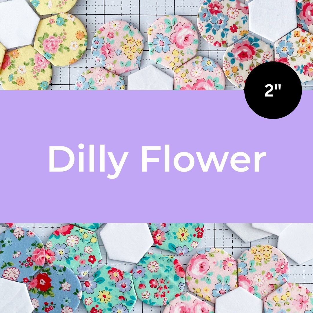 2" Dilly Flowers - English Paper Piecing - EPP - Paper Templates - Etsy