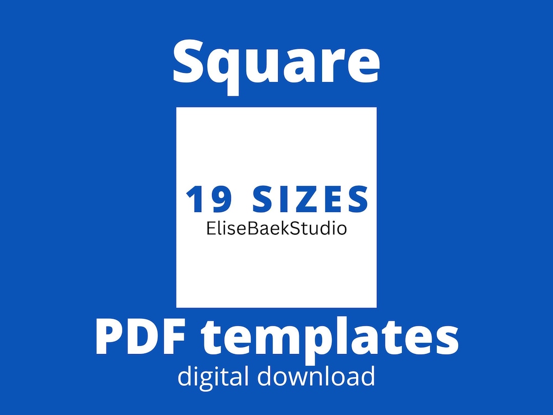 SQUARE - English Paper Piecing - EPP - Downloadable Templates - 19 ...