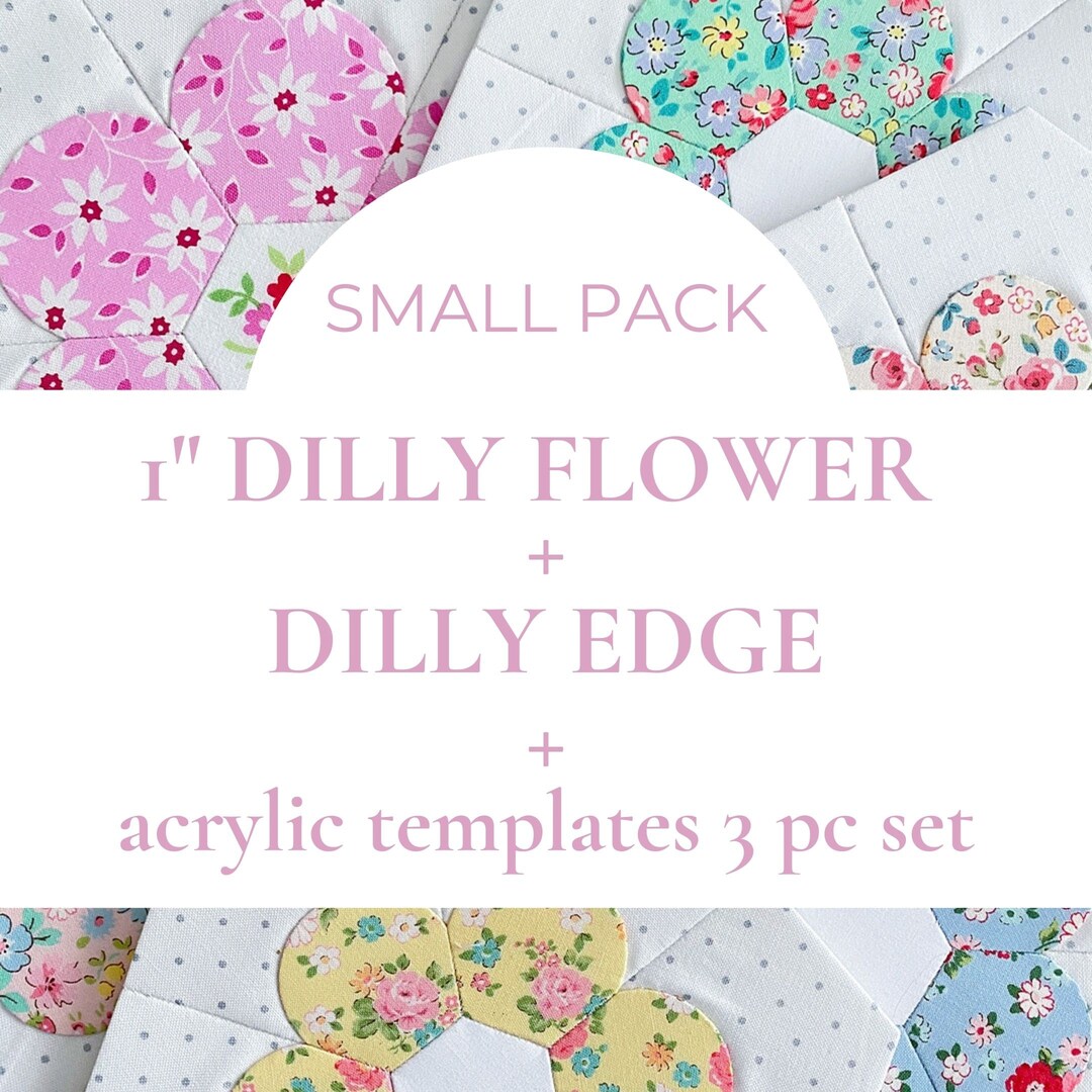 1" Dilly Flower Acrylic Template Set: Quilting Hexagon Pattern - Etsy