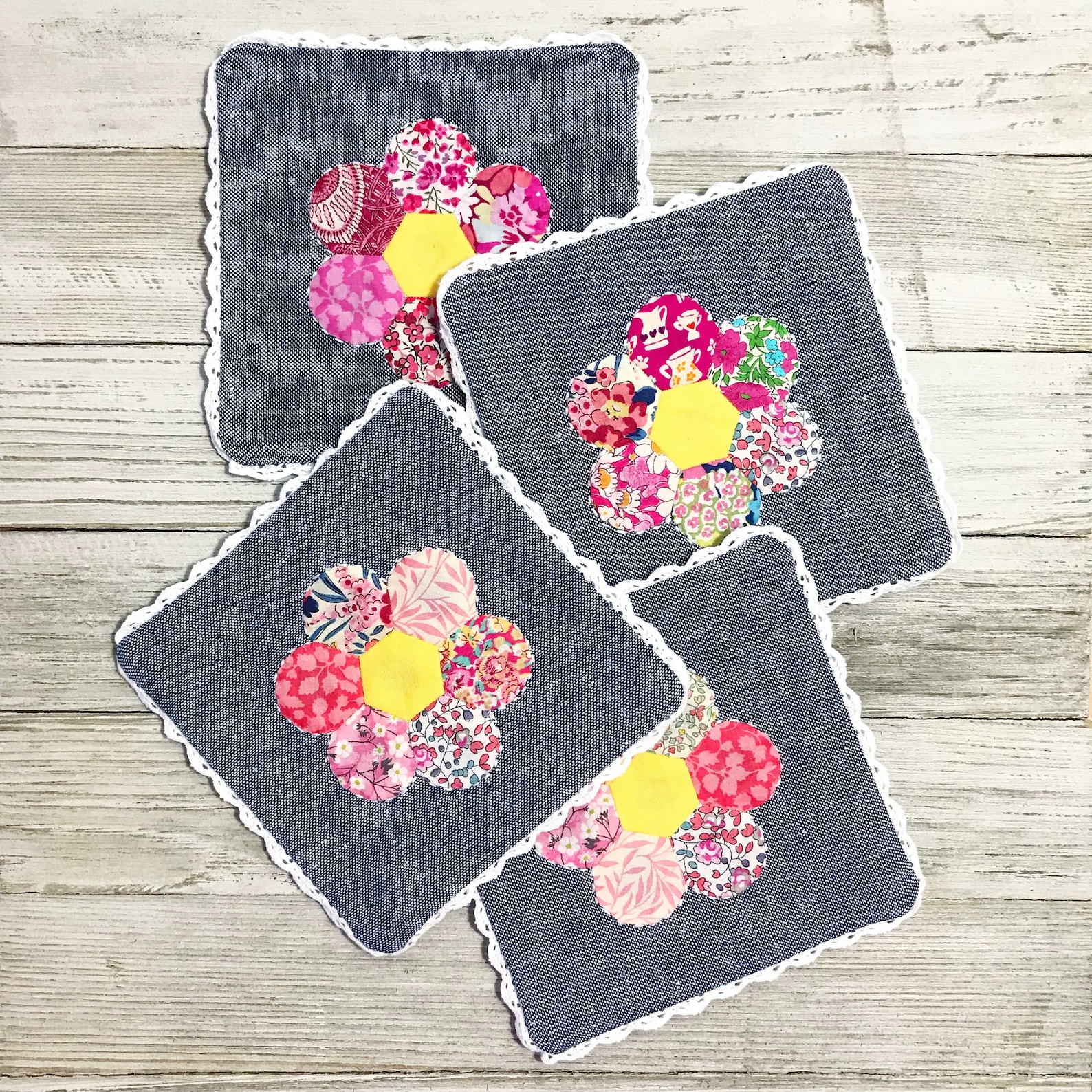 EPP Flower 3/4 Dilly Flowers English Paper Piecing - Etsy