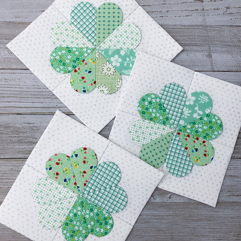 MEDIUM - Lucky Charm Clover EDGE - English Paper Piecing Paper ...