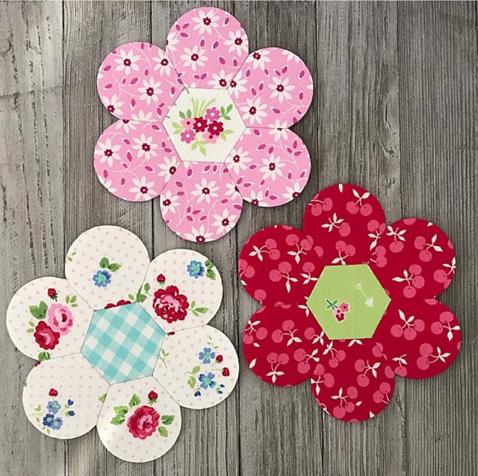 3/4 Dilly Flowers English paper piecing EPP Paper | Etsy