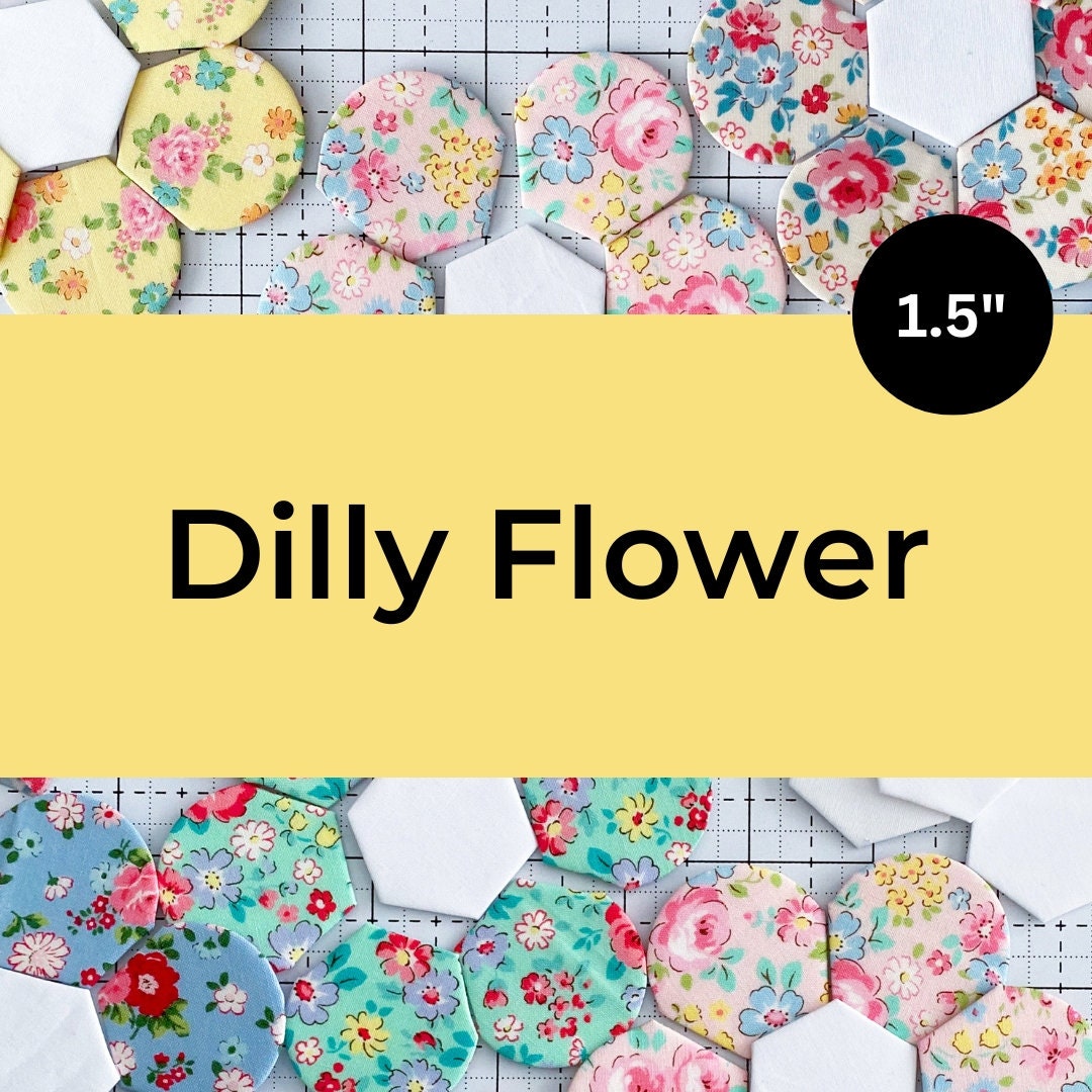 1.5" Dilly Flowers - English Paper Piecing - EPP - Paper Templates - Etsy
