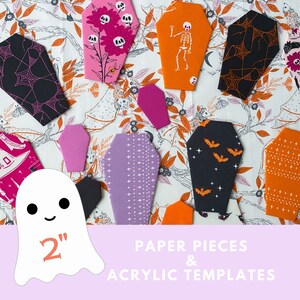 2 Inch Coffin Paper Pieces and Acrylic Templates - English Paper ...