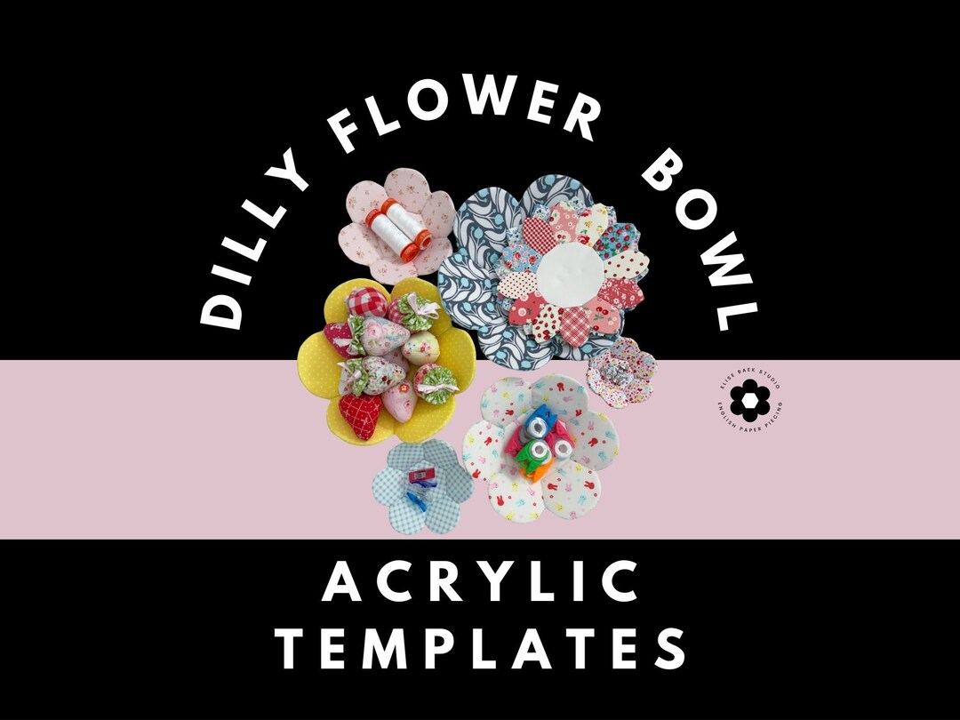 Dilly Flower Bowl Acrylic Template Sets - Etsy