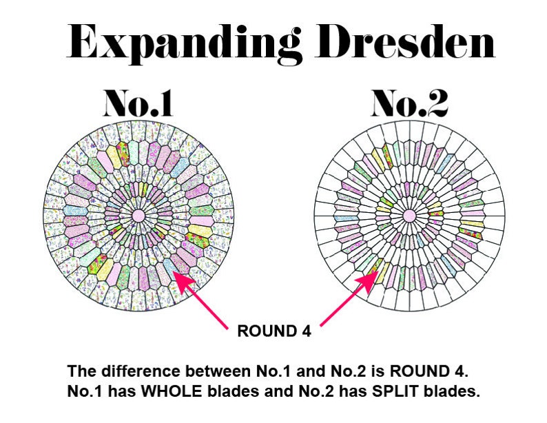 Expanding Dresden Plate Paper Templates: 5 Rounds EPP - Etsy