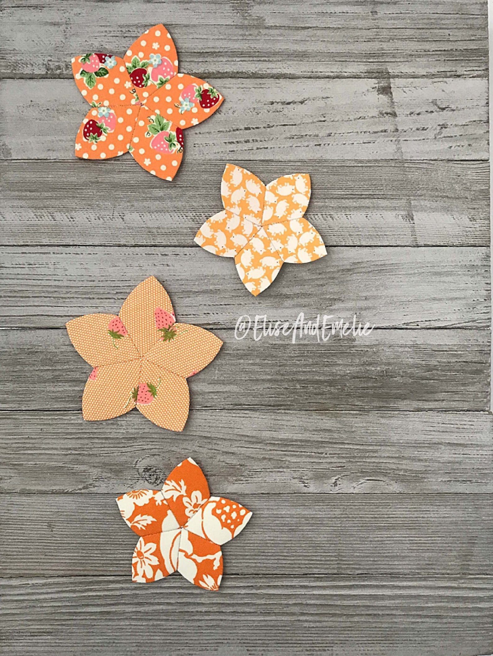 Large Blooming Star - English Paper Piecing - EPP - Paper Templates - Etsy
